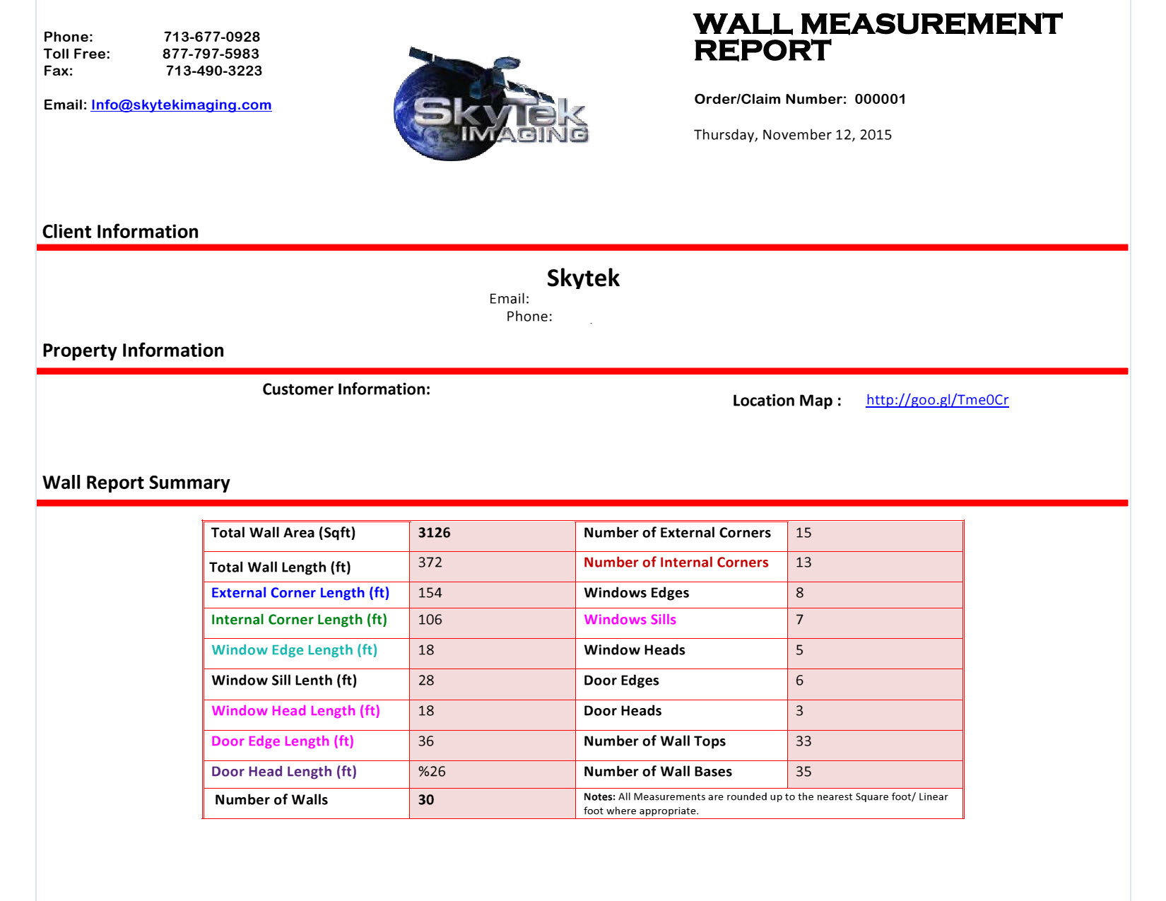 Sample 5 -WALL MEASUREMENT REPORT_Page_1 | SkyTek Imaging